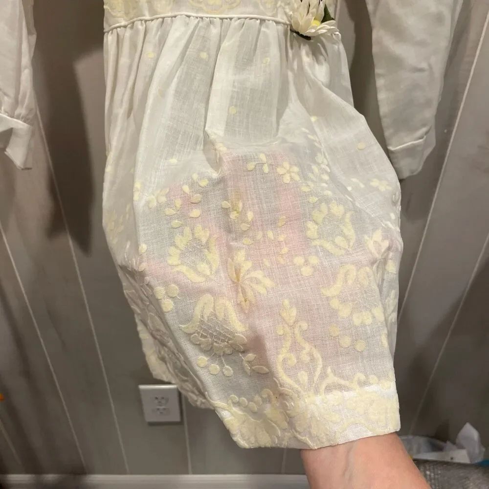 jcpenney | Dresses | Cute 6s70s Vintage Flower Girl Creamy Vanilla Semi ...